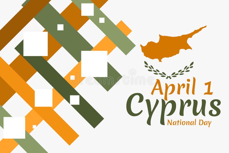 April 1, National Day of Cyprus Vector Illustration. Stock Vector ...
