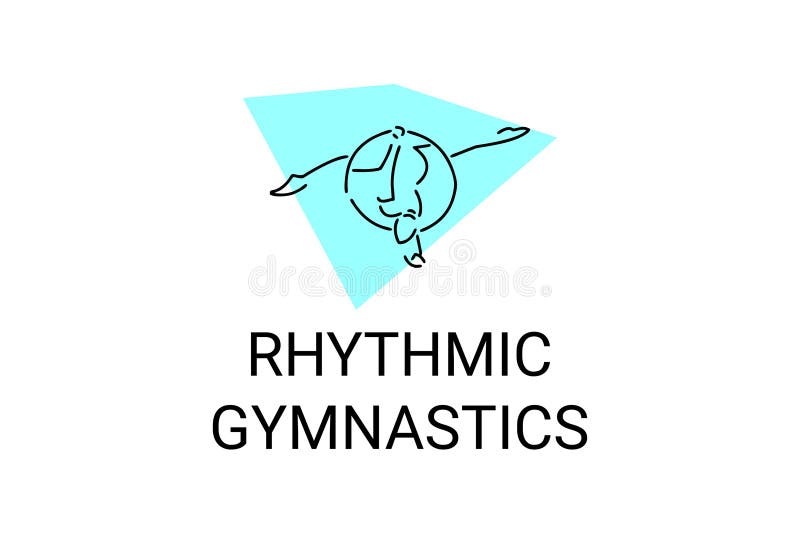 Rhythmic Gymnastic Sport Vector Line Icon. Practice Gymnastic Stock ...