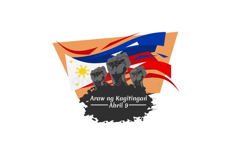 Translation: April 9. Day of Valor. Also Known As Bataan Day Vector ...