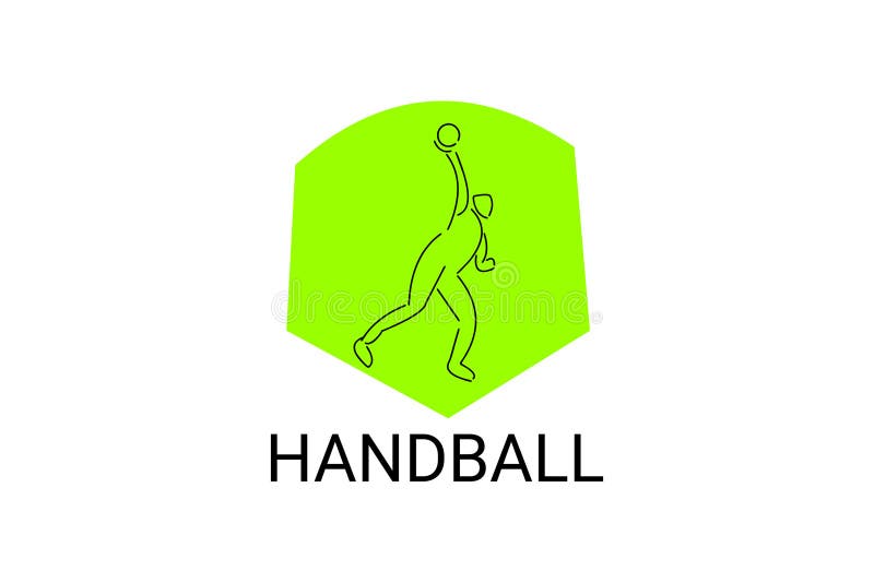Handball Symbol Sport Vector Line Icon. Handball Player Symbol Stock ...