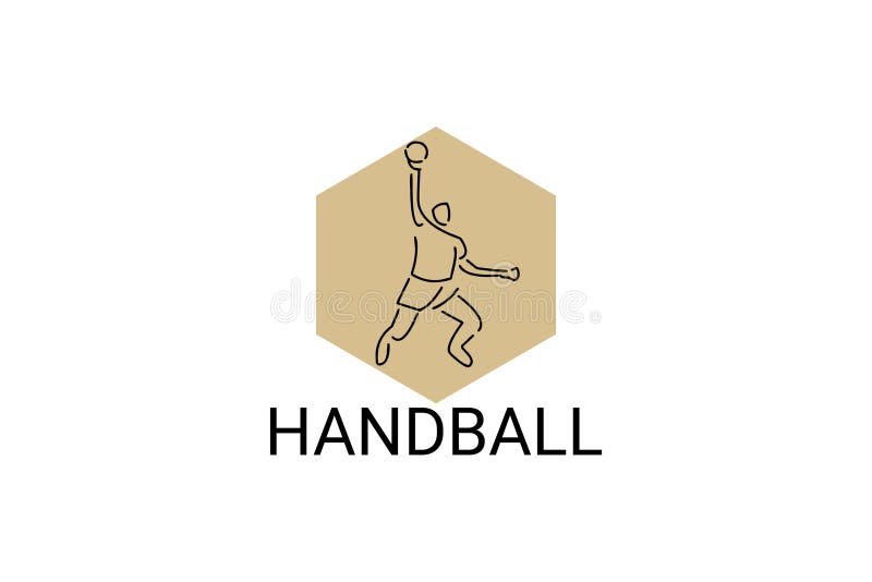 Handball Symbol Sport Vector Line Icon. Handball Player Symbol Stock ...