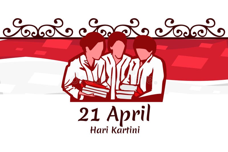 Translation: April 21, Happy Kartini Day. Vector Illustration Stock ...