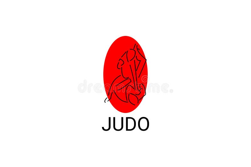 Judo Sport Vector Line Icon. Sportman, Fighting Stance Stock Vector ...