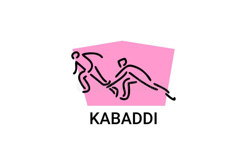 Kabaddi Sport Vector Line Icon. Sportman Practicing Kabaddi Stock ...
