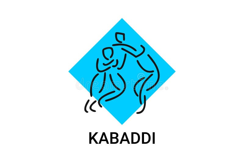 Kabaddi Sport Vector Line Icon. Sportman Practicing Kabaddi Stock ...