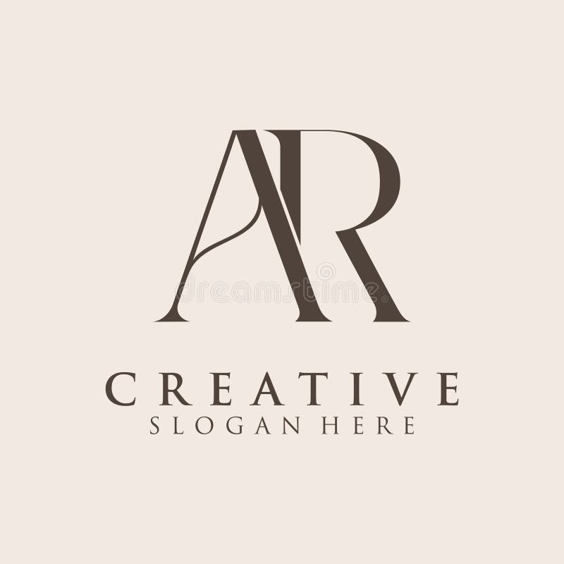 Initial Letter AR Logo Design Vector Template Illustration Creative Abstract Stock Vector ...