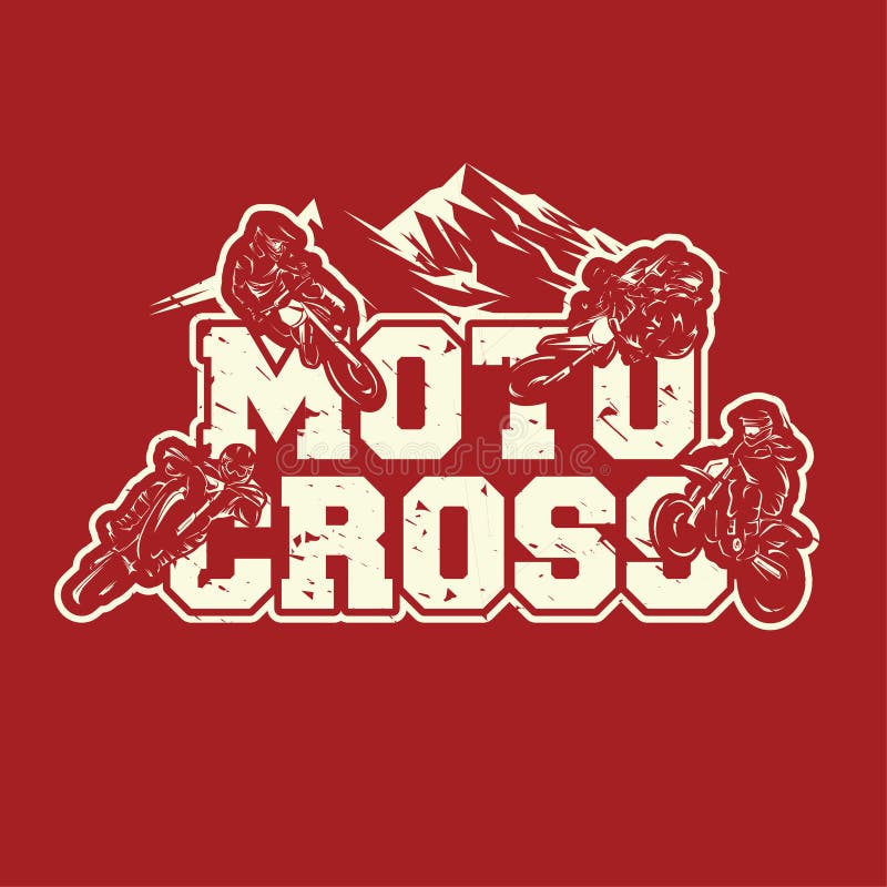 Motorcross Ilustration Logo Emblem Badge Stock Vector - Illustration of ...