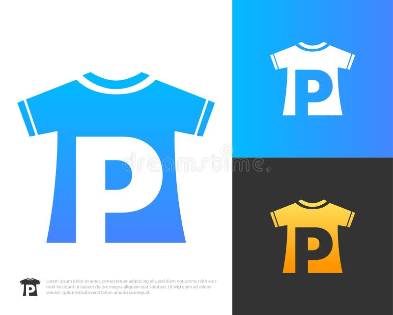 Letter P T Shirt Logo Design Vector Template Stock Vector ...