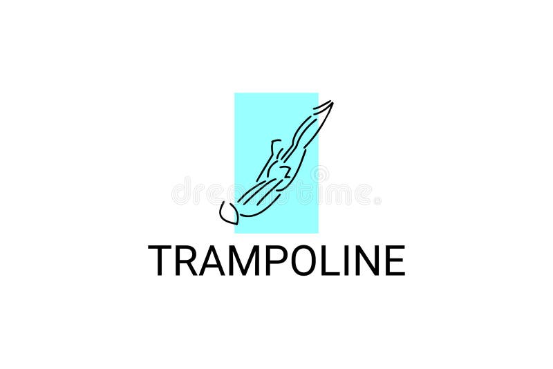 Trampoline Sport Vector Line Icon. Practice Trampoline Stock Vector ...