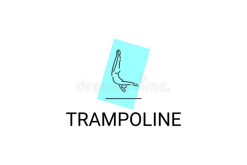 Trampoline Sport Vector Line Icon. Practice Trampoline Stock Vector ...