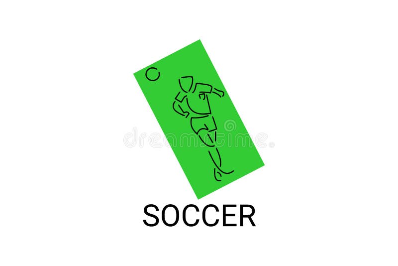 Soccer or Football Sport Vector Line Icon. Sportman, Playing Football ...