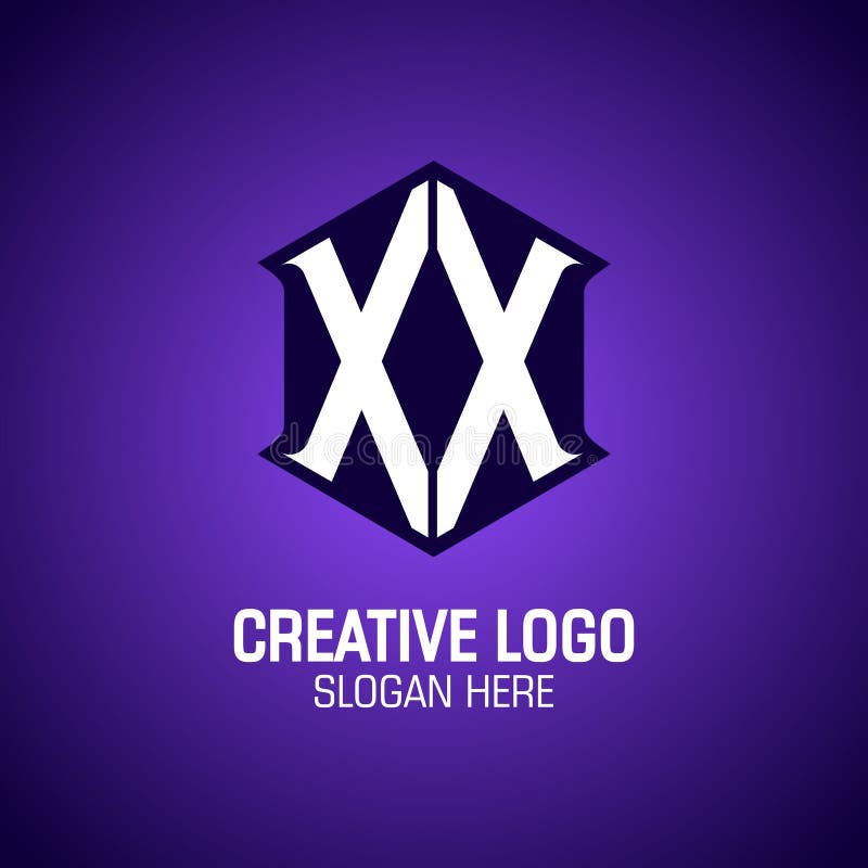 XX Initials Monogram Text Elegant Design. Modern Style Creative in ...