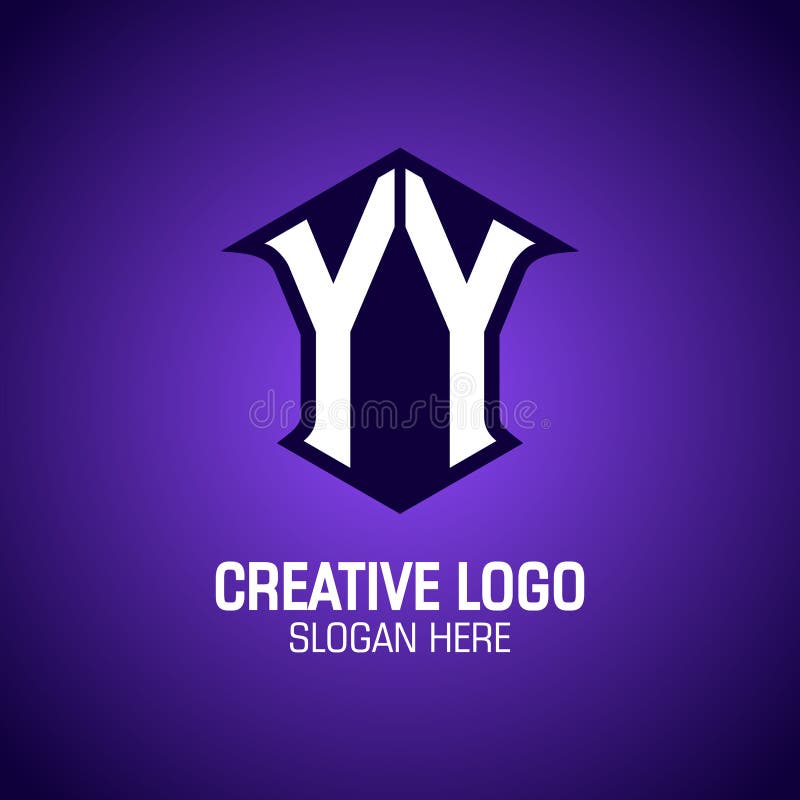 YY Initials Monogram Text Elegant Design. Modern Style Creative in ...