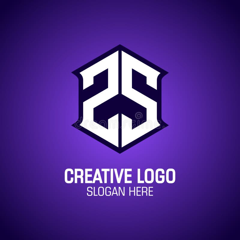 ZS Initials Monogram Text Elegant Design. Modern Style Creative in ...