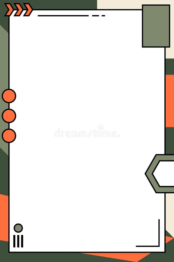 Template Style Retro Flat Design Stock Vector - Illustration of blank ...