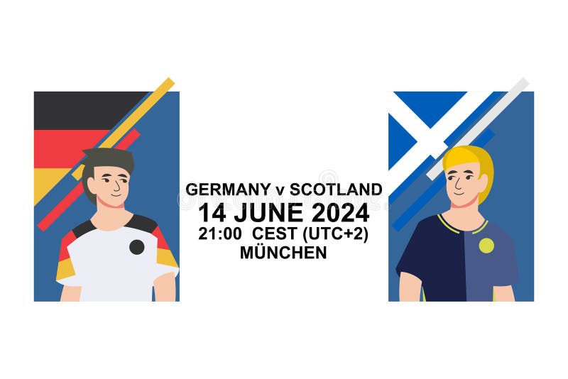 Germany Vs Scotland, 2024 Football Match, Vector Illustration. Stock ...