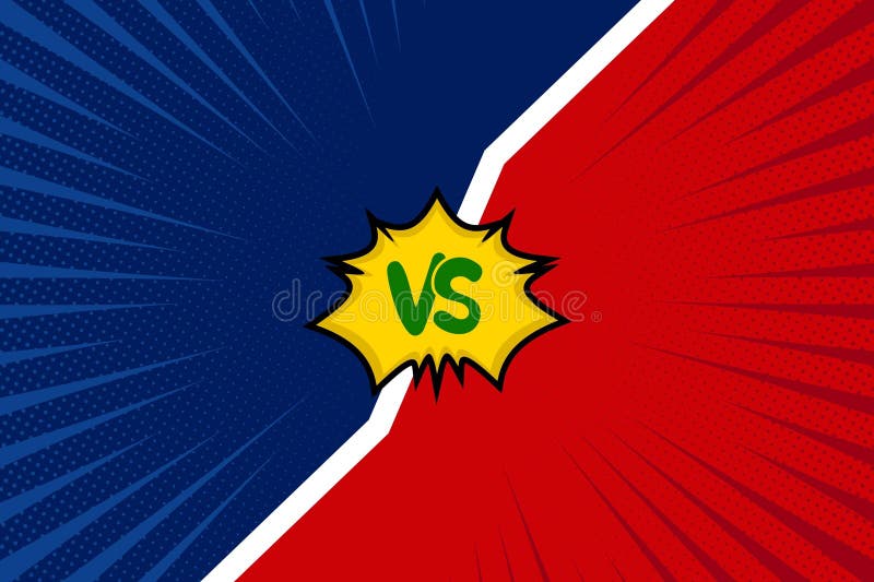 Eye Catching Duel Comparison Versus Poster in Comic Style Stock Vector ...