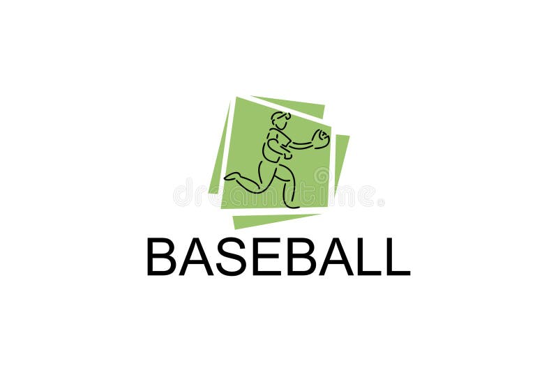 Baseball Player Vector Line Icon. Batter and Ball Logo, Equipment Sign ...