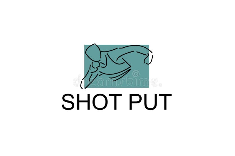 Shot Put Sport Vector Line Icon. Athlete Practice Shot Put, Throwing ...