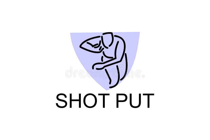 Shot Put Sport Vector Line Icon. Athlete Practice Shot Put, Throwing ...