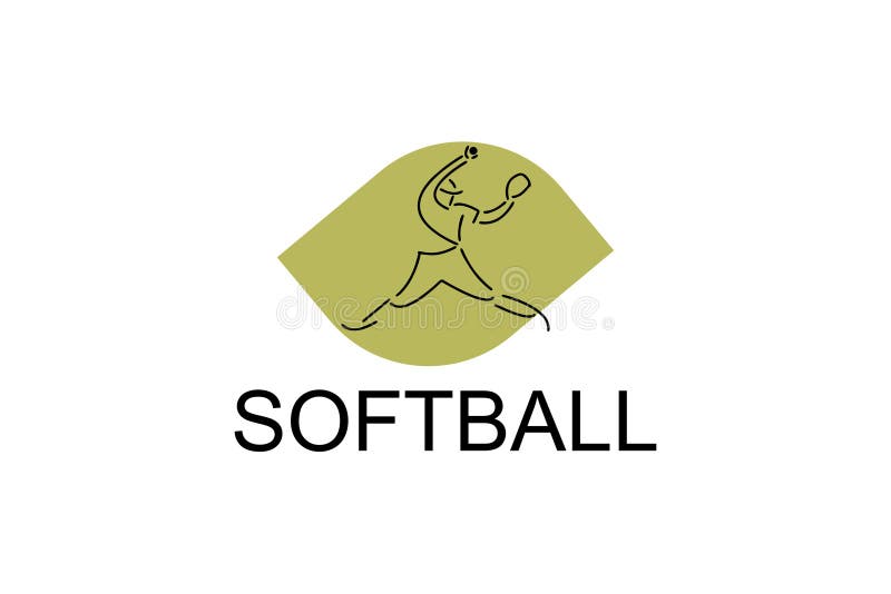 Softball pictogram stock vector. Illustration of team - 106171654