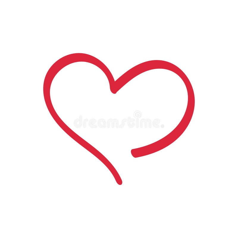 Collection of Love Heart Symbol Icons. Love Illustration Set with Solid ...