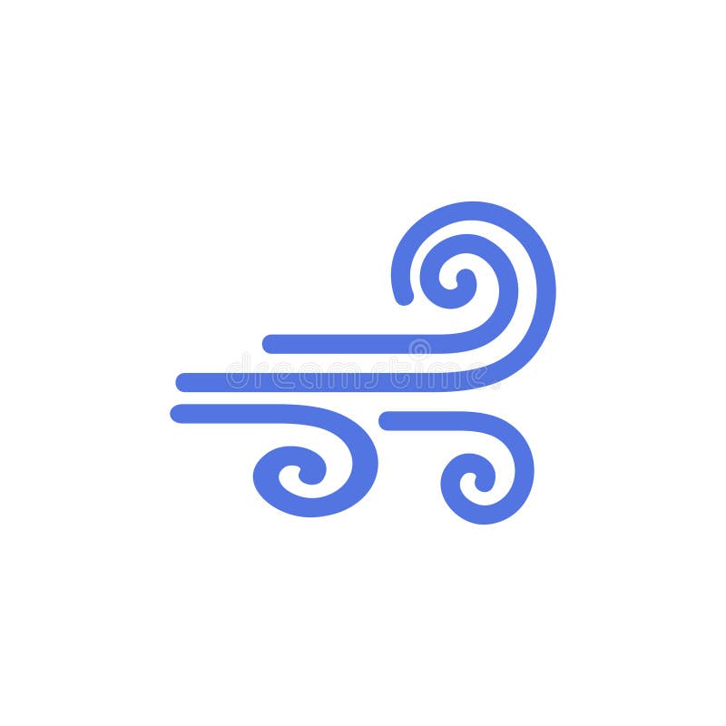 Wind Icon Vector. Vector Sign Illustration for Weather with Strong ...