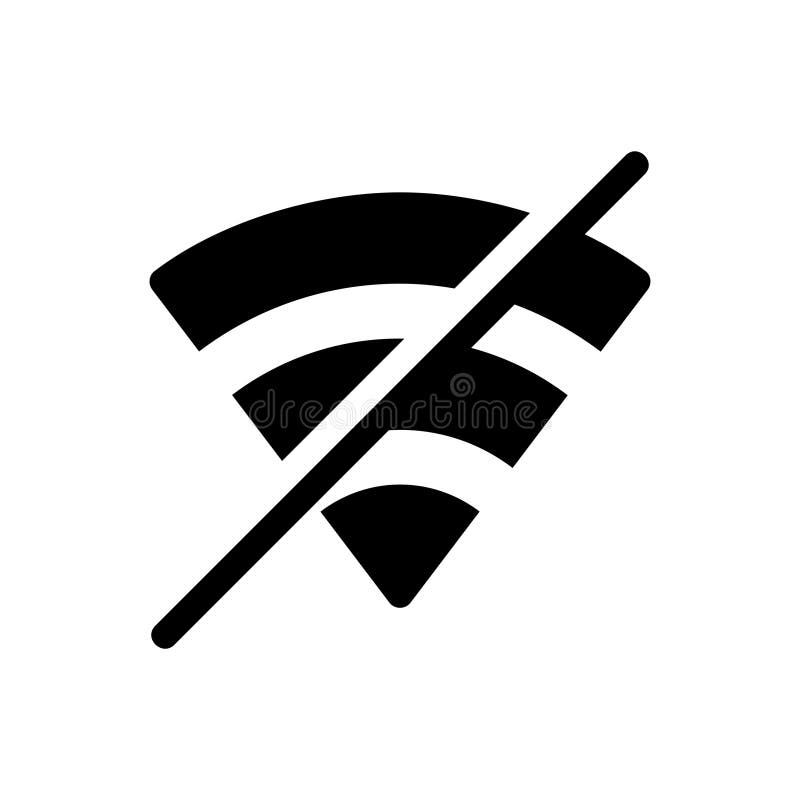 The Wifi Network Icon is Missing. Vector Wifi Network Illustration and ...