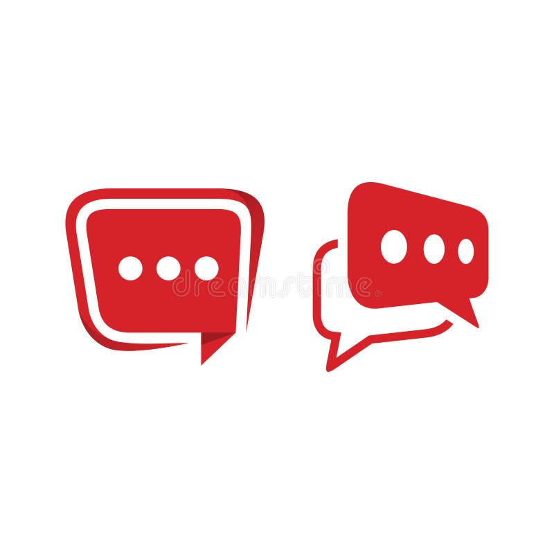 Simple Modern of Bubble Chat Icon Isolated Logo Design Stock Vector ...