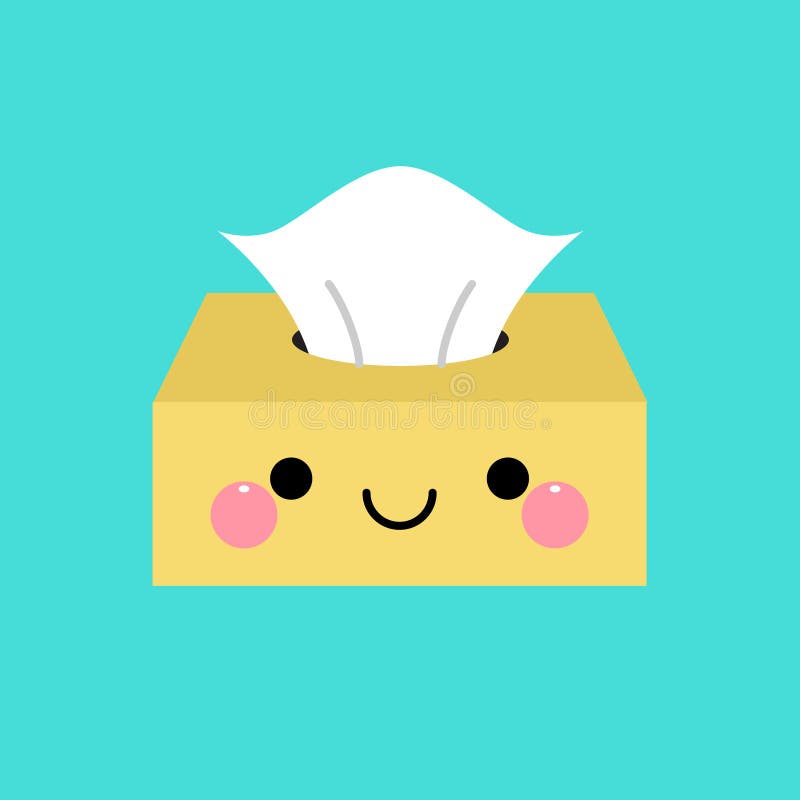 Cute Smiling Tissue Box Icon. Stock Vector - Illustration of symbol ...