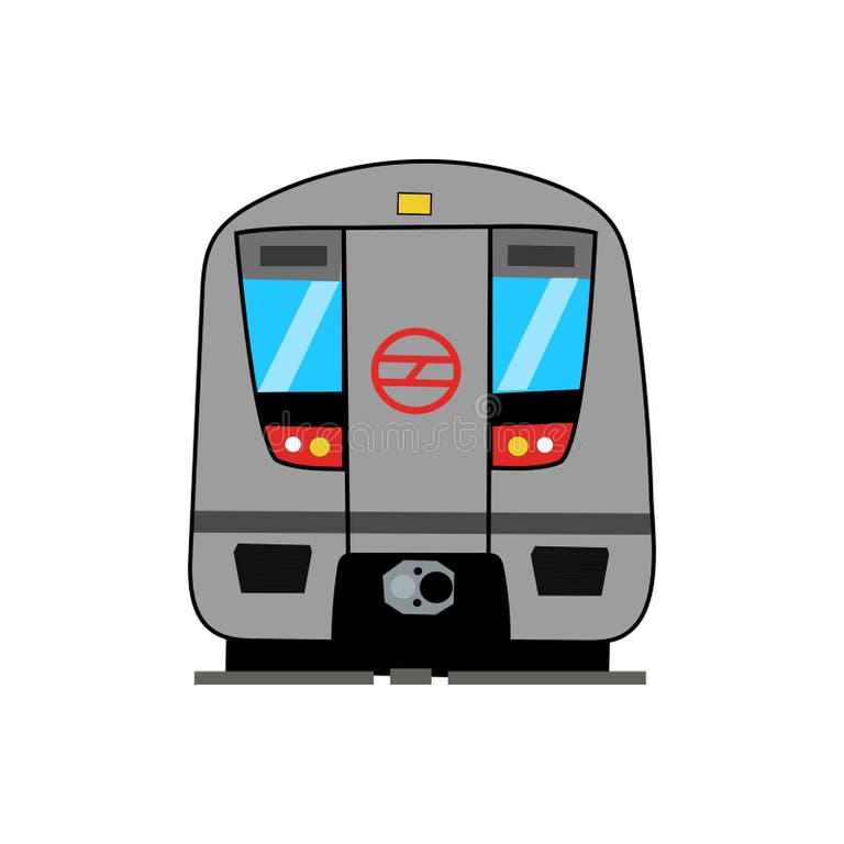 Delhi Metro Vector stock vector. Illustration of cartoon - 327910554