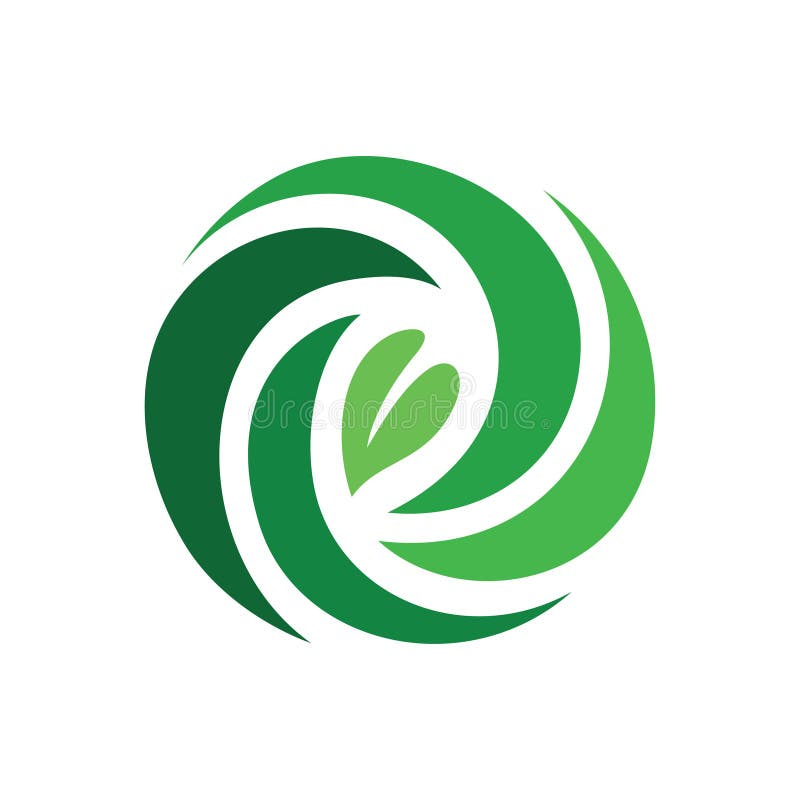 Modern Logo of Green Swoosh Wind Design Stock Vector - Illustration of ...