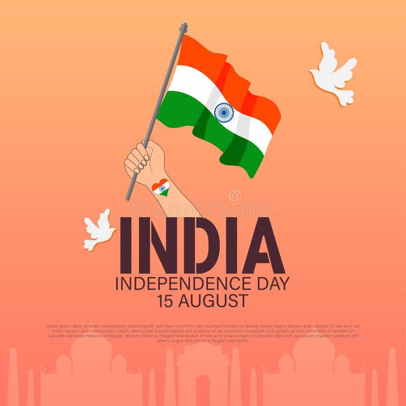 India Independence Day stock vector. Illustration of ...