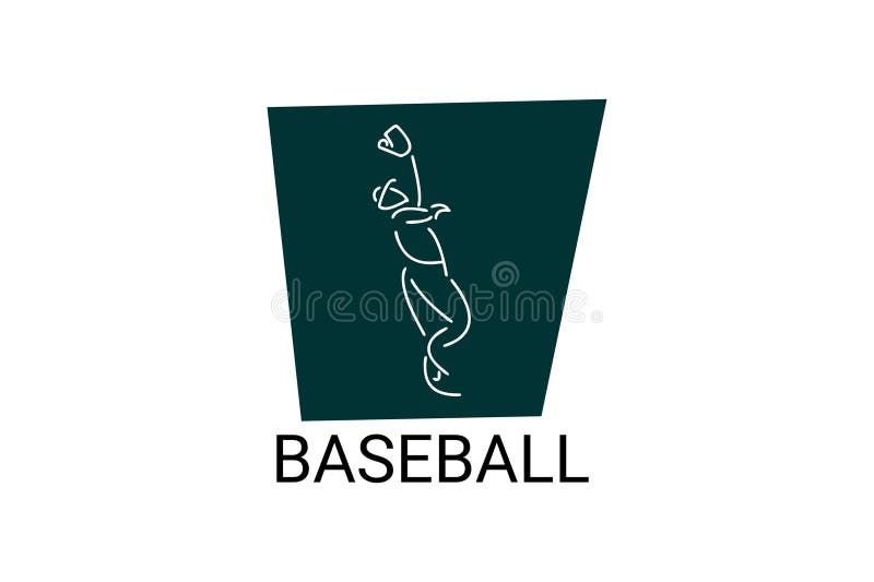 Baseball Player Vector Line Icon. Batter and Ball Logo, Equipment Sign ...