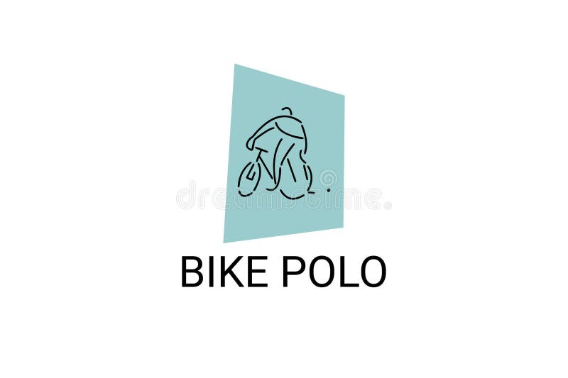 Bike Polo Sport Vector Line Icon. an Athlete Playing Bike Polo Stock ...