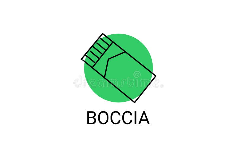 Boccia Sport Vector Line Icon. Parasport Stock Vector - Illustration of ...