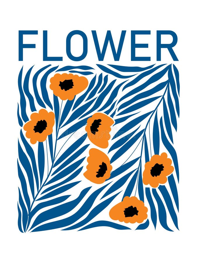 Abstract Textured Flowers Leaves Plants Hand Drawing Line Art Pattern ...