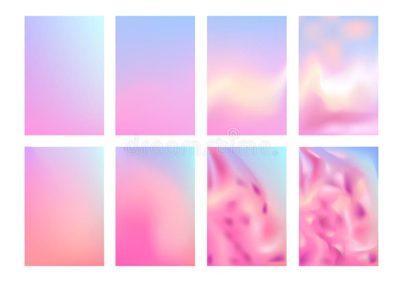 Set of Abstract Gradient Pink Violet Redsoft Blur Background. Stock ...