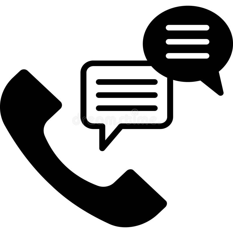 Call Vector Icon in Glyph Style Stock Illustration - Illustration of ...