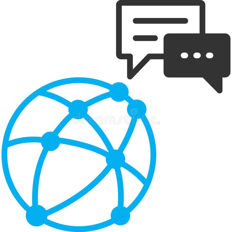 Global Chat Contact Book Vector Icon in Glyph Style Stock Illustration ...