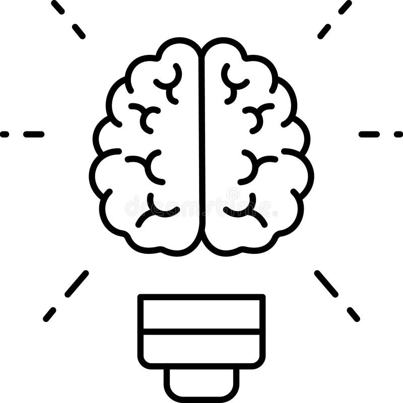 Ai Bulb Vector Icon in Color Style Stock Illustration - Illustration of ...