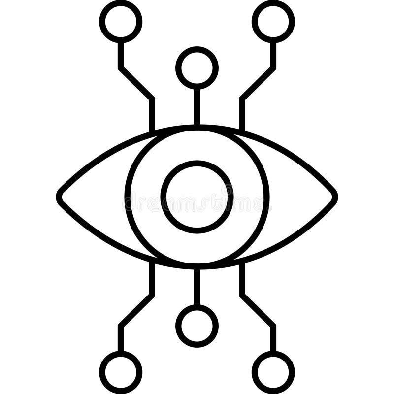 Ai Connection View Vector Icon in Color Style Stock Illustration ...
