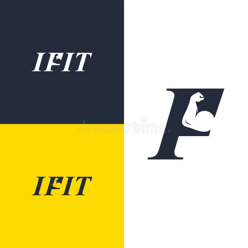 F Fit I Fit Gym or Fitness Minimal Logo Design Negative F Logo Design ...