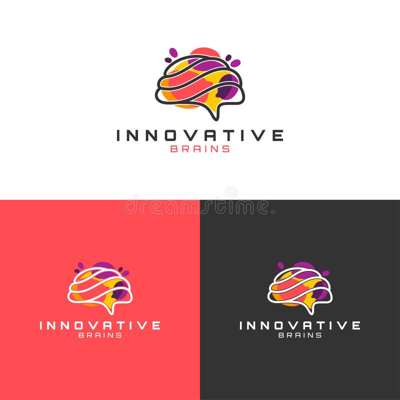 Innovative Brains or Mind Logo Design Stock Photo - Image of mental ...