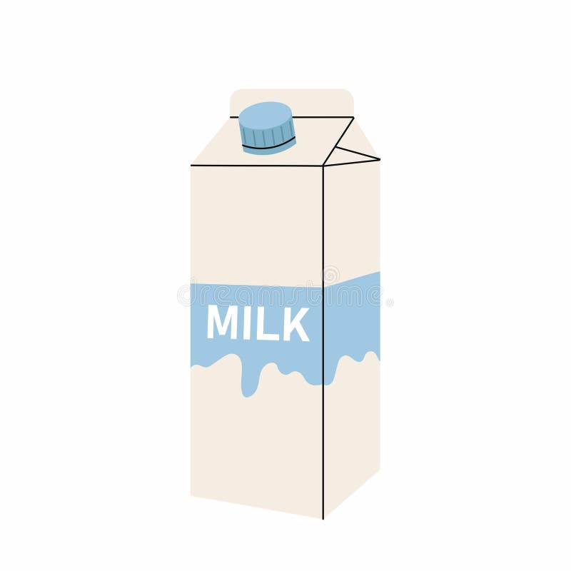 Milk Packaging. Cardboard Box with Milk. Healthy Drink Stock Vector ...