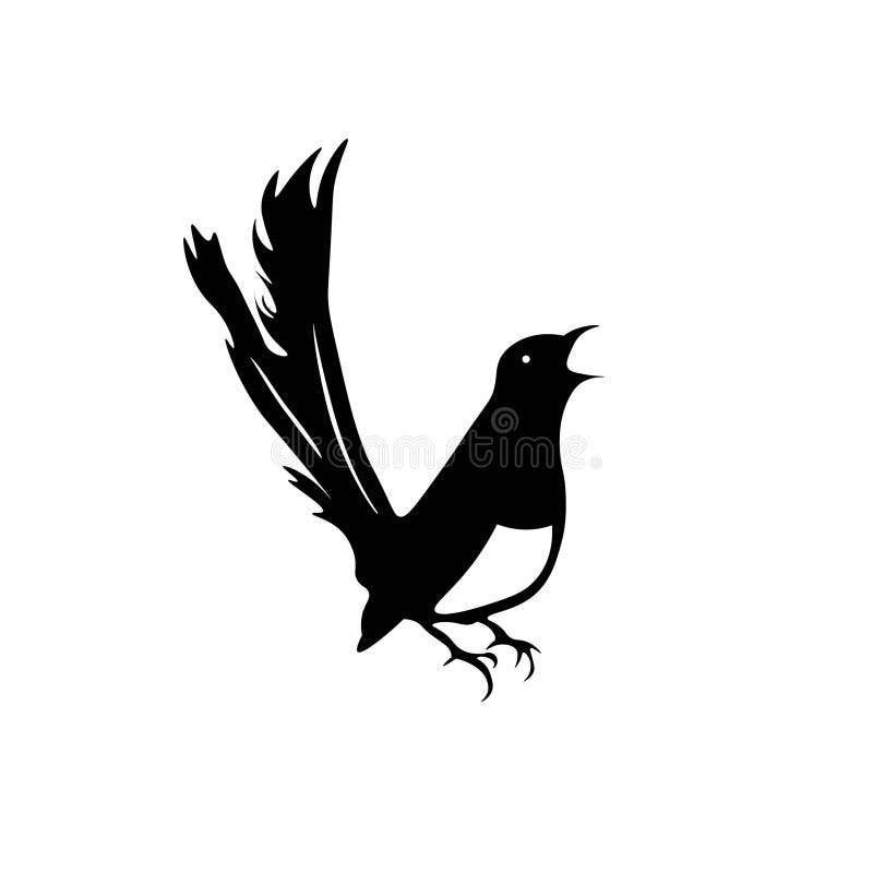 Bird Chirping Black White Stock Illustrations – 178 Bird Chirping Black ...