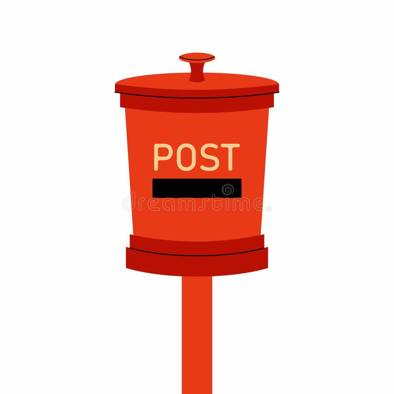 Mailbox. Vintage Red Coloured Metal Box for Letters and Postcards Stock ...