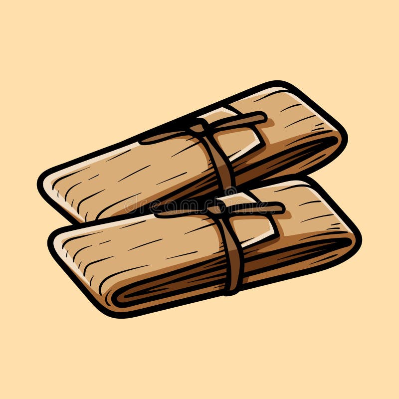 Tamales Isolated Drawing Coloring Line Art Style Sketch Classic Vintage ...