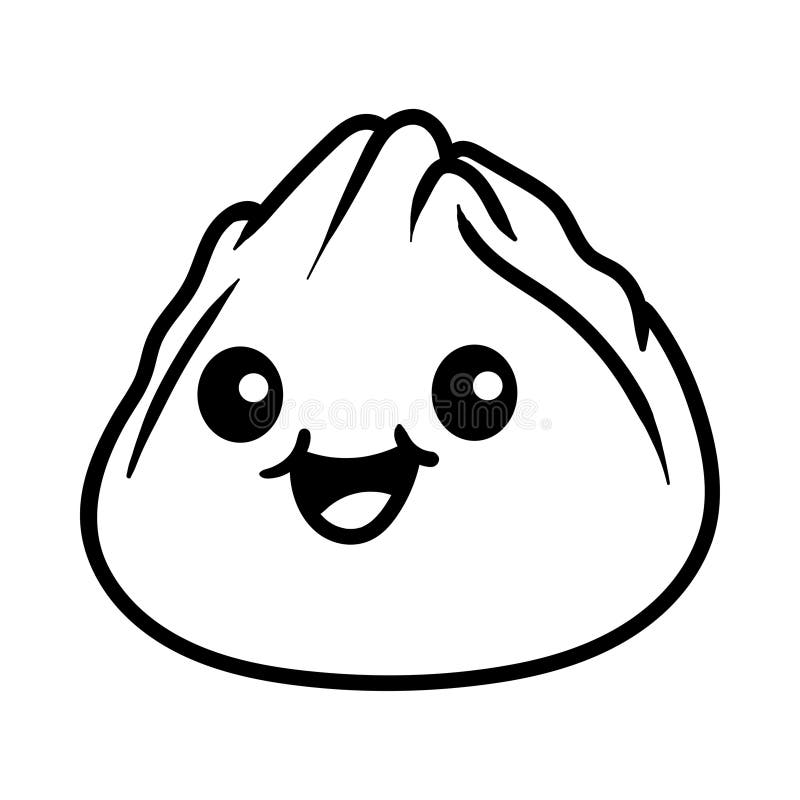 Fun Cartoon Character of Dumpling Dimsum Chinese Food Isolated Drawing ...