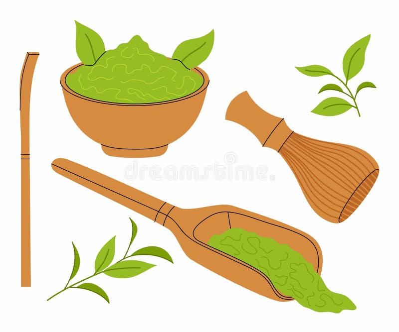 Matcha Tea. Set of Tools for Making Matcha Powder. Asian Culture ...